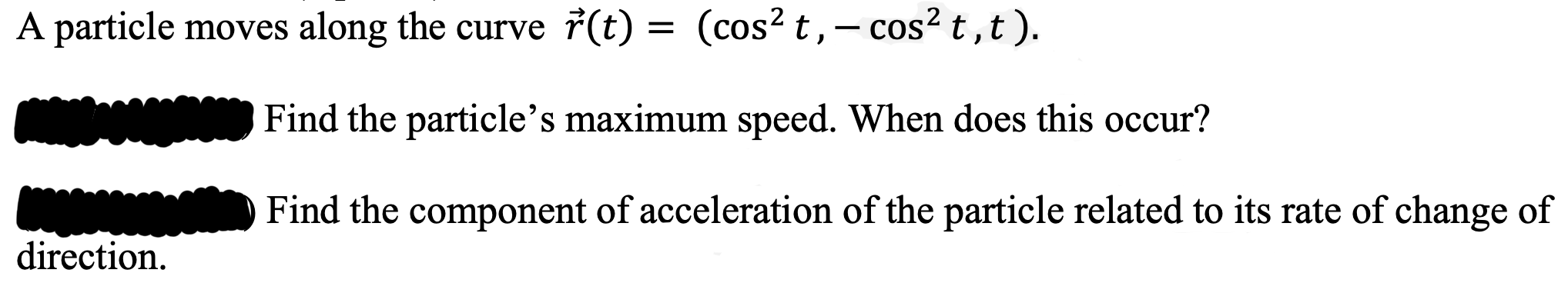 Solved A particle moves along the curve | Chegg.com