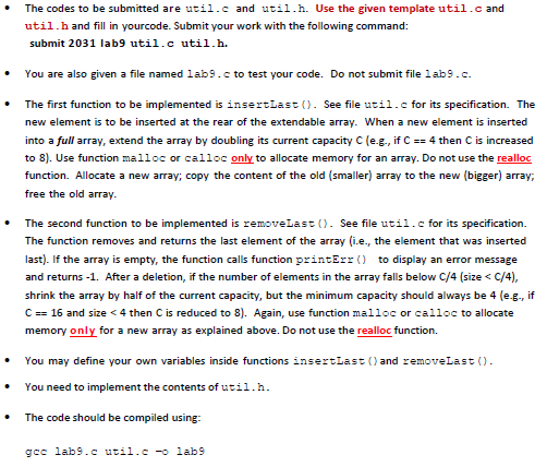 Solved The codes to be submitted are util.c and util.n. Use | Chegg.com
