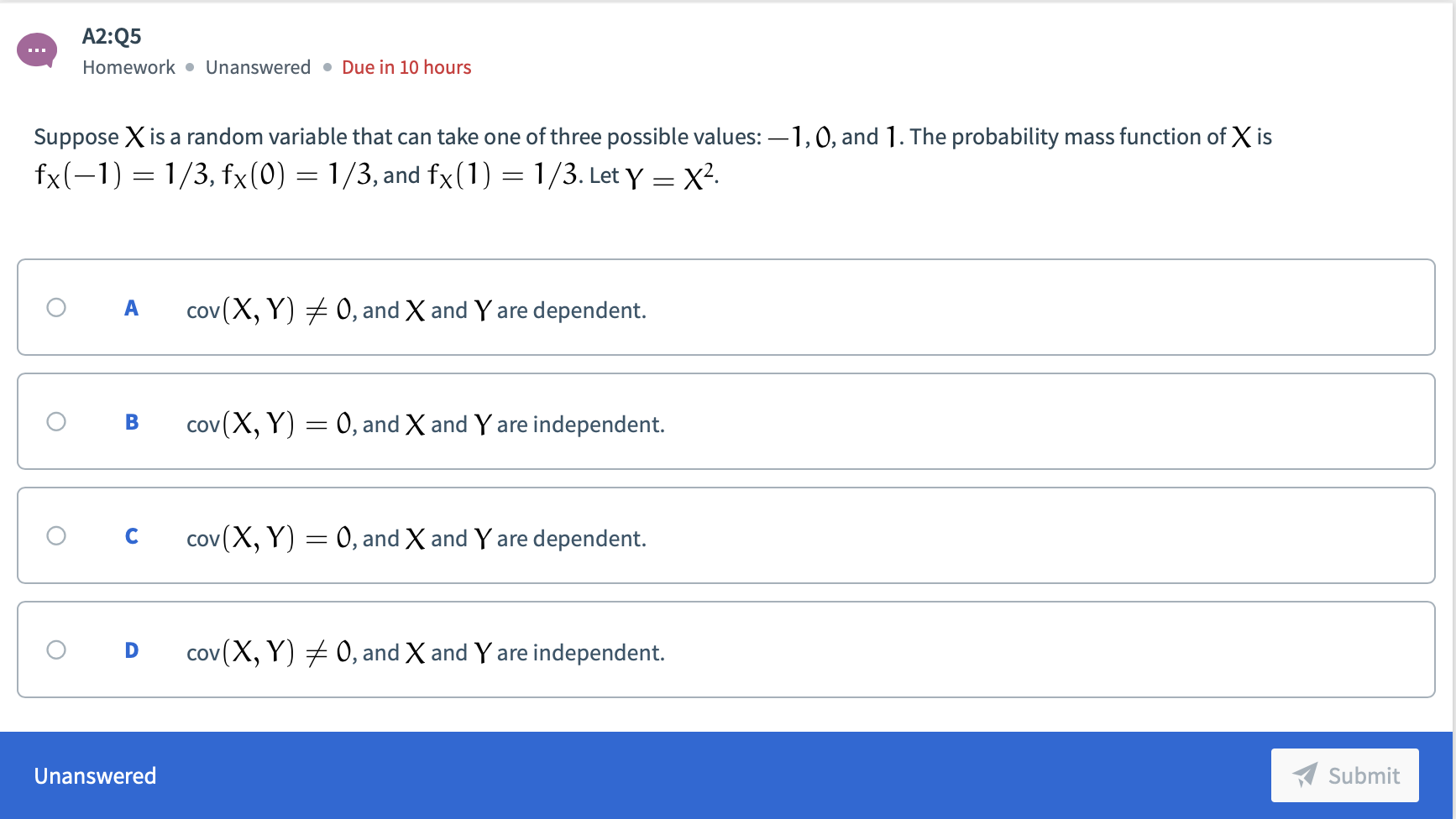 Suppose Is A Random Variable That Can Take One