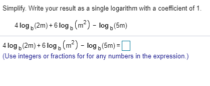 Solved Simplify. Write your result as a single logarithm | Chegg.com