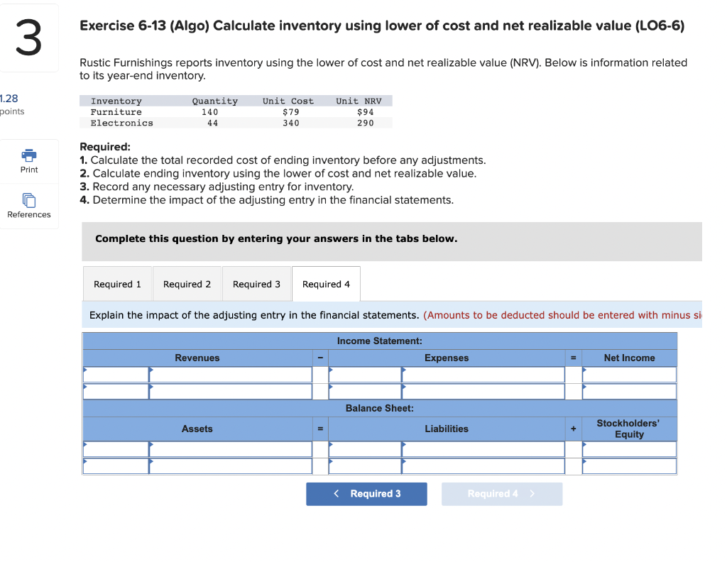 Solved ! Required information Exercise 6-14 (Algo) Calculate | Chegg.com