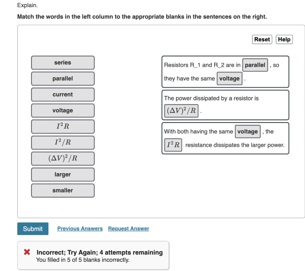 Solved Explain. Match the words in the left column to the | Chegg.com