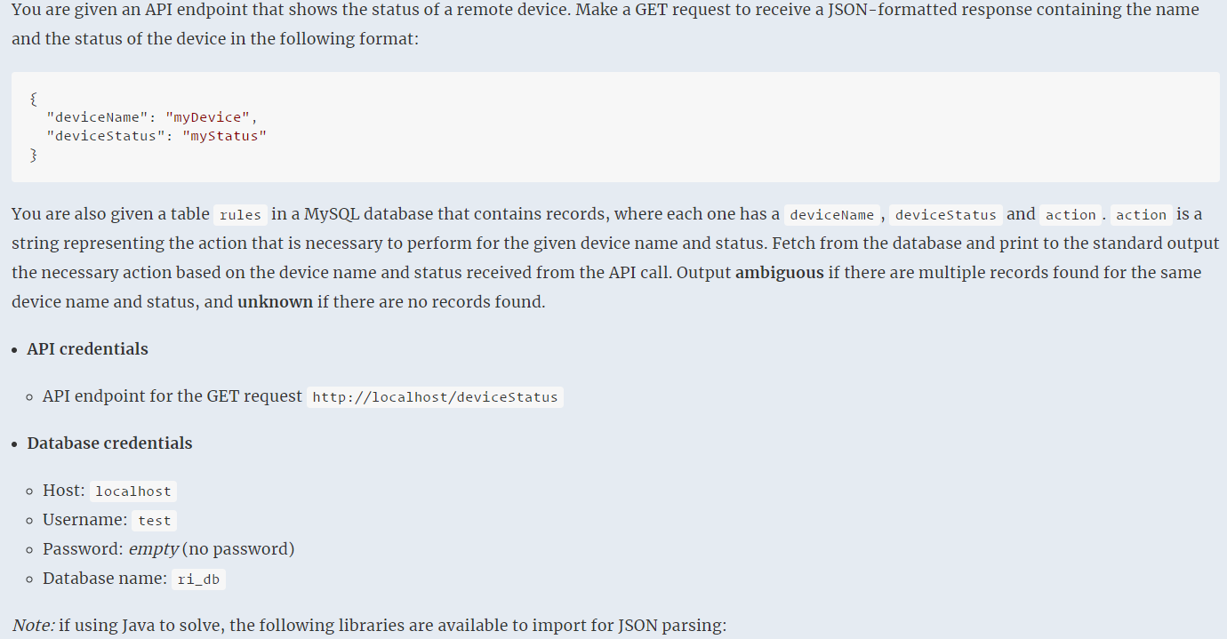 You are given an API endpoint that shows the status | Chegg.com