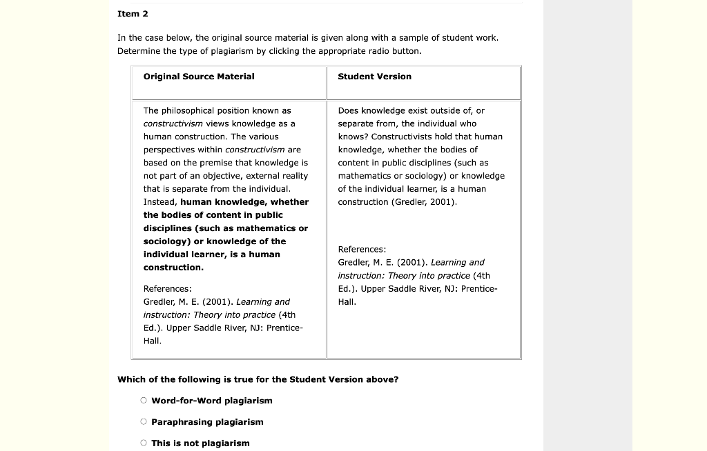 Solved Word-for-Word plagiarism Paraphrasing plagiarism This | Chegg.com