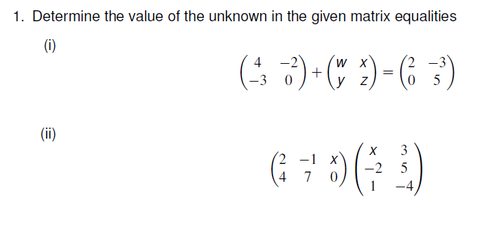 Solved 1. Determine the value of the unknown in the given | Chegg.com