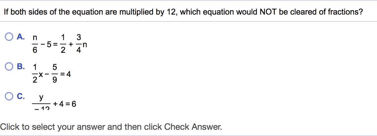 Solved If both sides of the equation are multiplied by 12, | Chegg.com