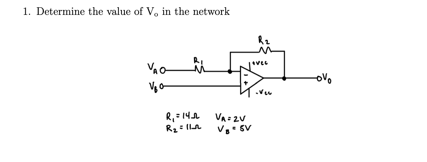 Solved 6. Determine the output voltage Vo of the summing | Chegg.com