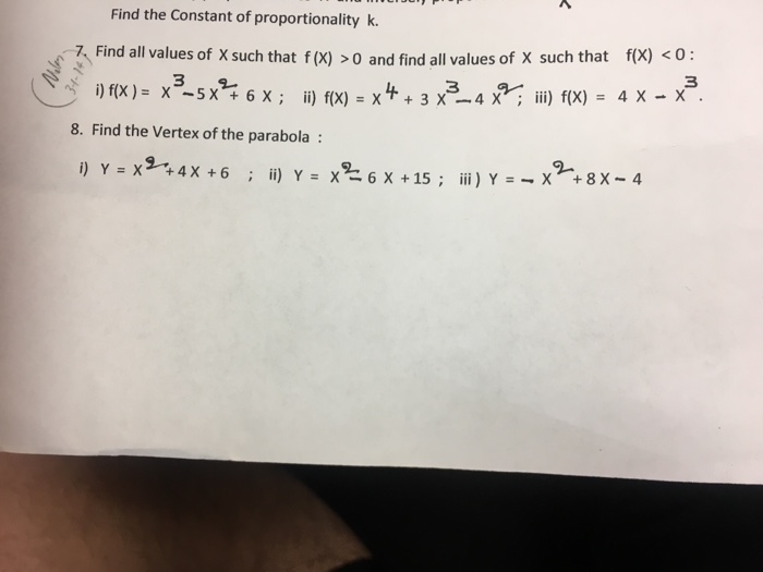 Solved Find the Constant of proportionality k. Find all | Chegg.com