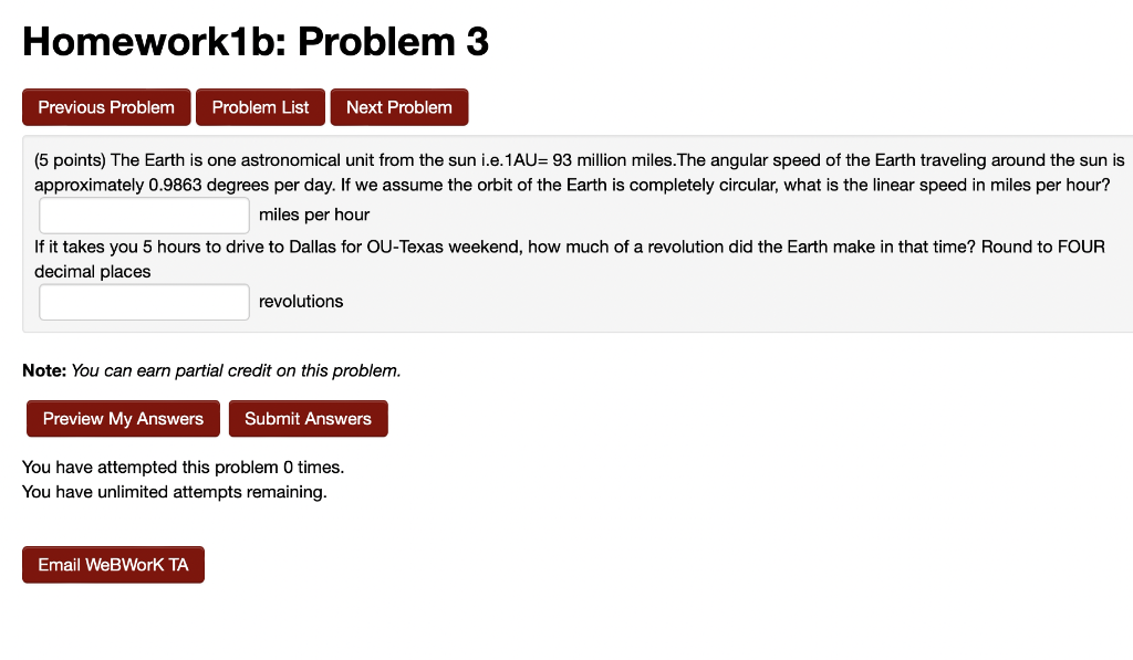 Solved Homework1b: Problem 3 Previous Problem Problem List | Chegg.com