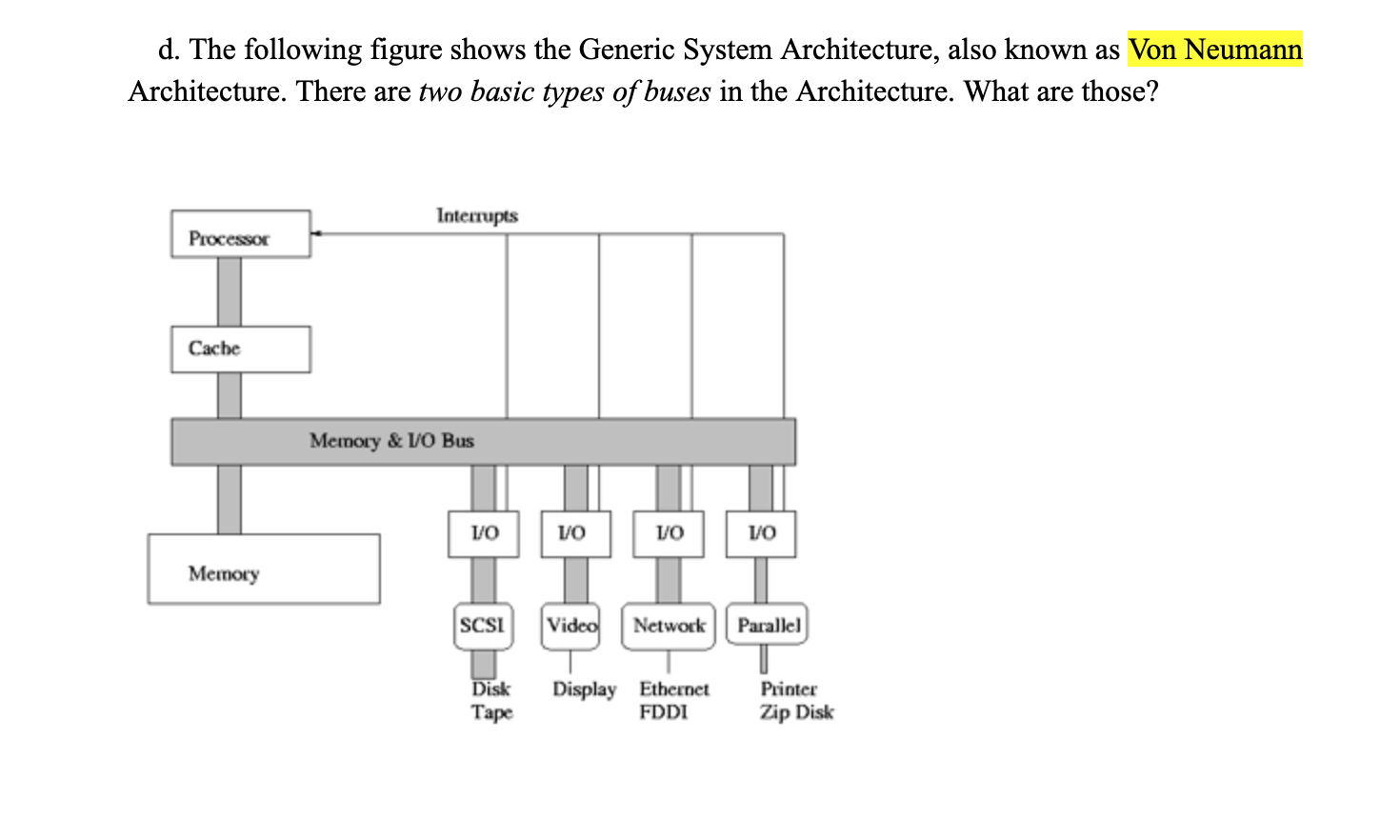 Solved d. The following figure shows the Generic System | Chegg.com