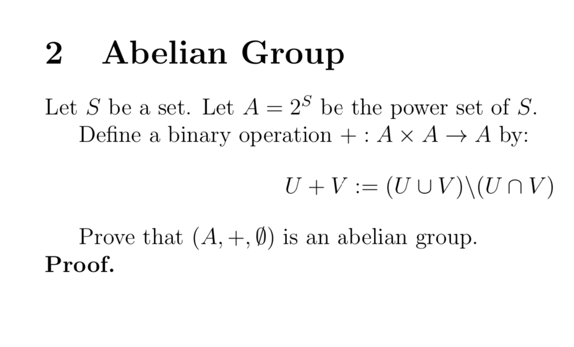 Solved Let S be a set. LetA=2S be the power set of S. Define | Chegg.com