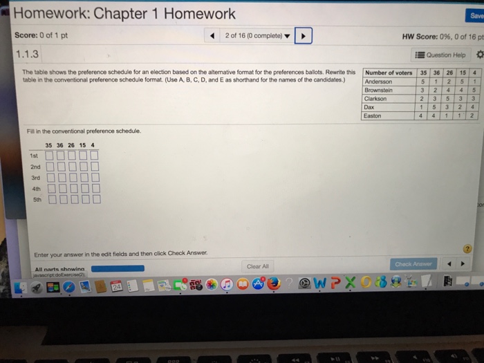 Solved The table shows the preference schedule for an | Chegg.com