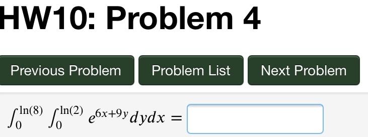 Solved Hw10 Problem 4 Previous Problem Problem List Next 4753
