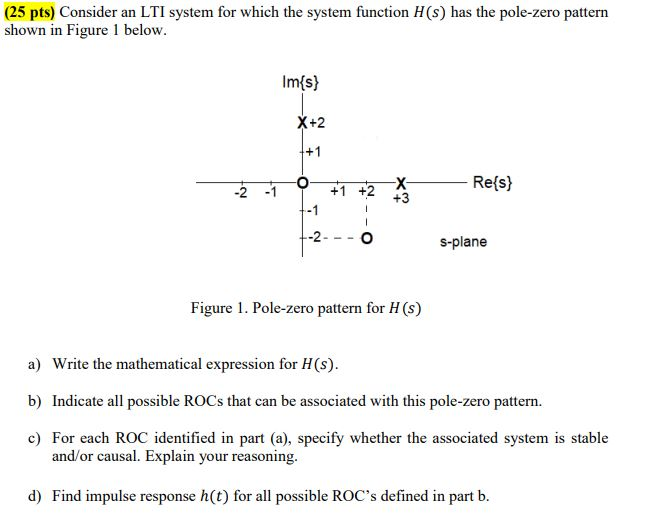 (25 pts) Consider an LTI system for which the system | Chegg.com