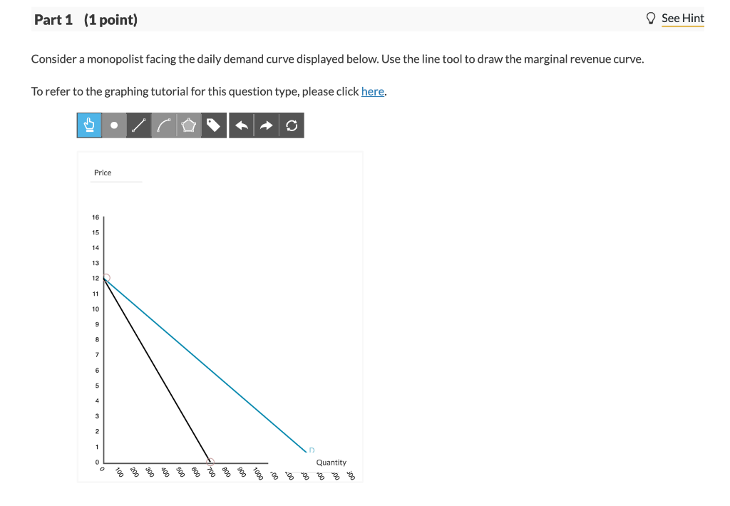 Solved Part 1 (1 point) See Hint Consider a monopolist | Chegg.com