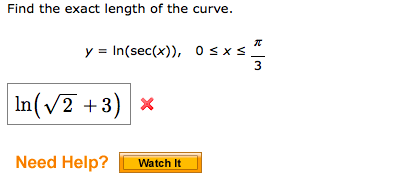 Solved Find the exact length of the curve. | Chegg.com