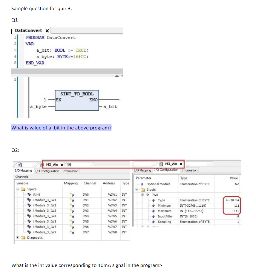 Solved What is value of a_bit in the above program? Q2: What | Chegg.com
