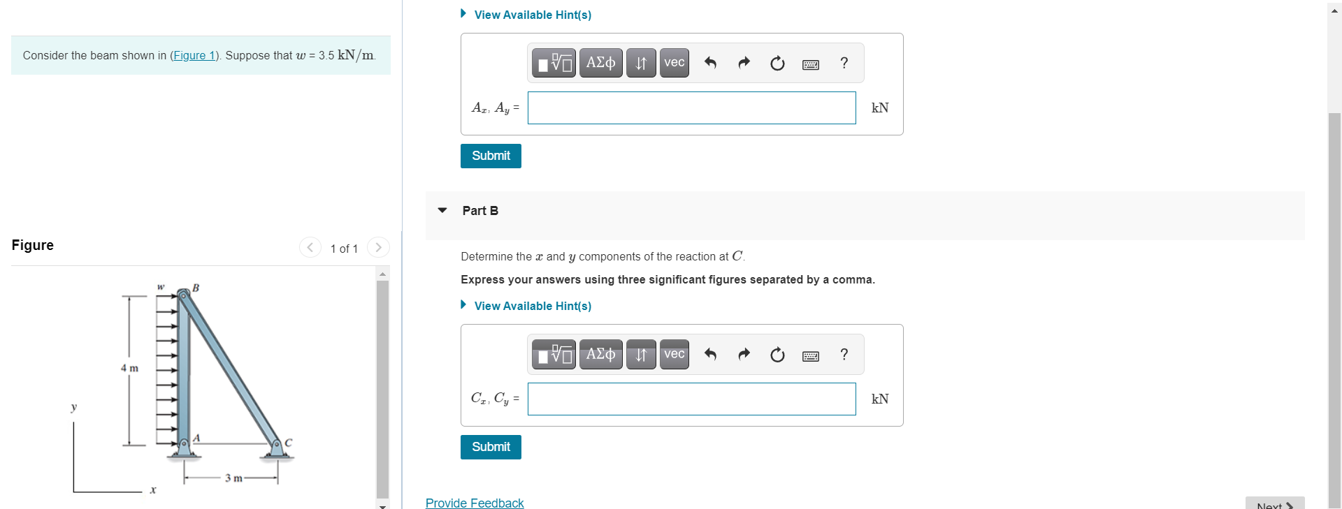 Solved View Available Hint(s) Consider the beam shown in | Chegg.com