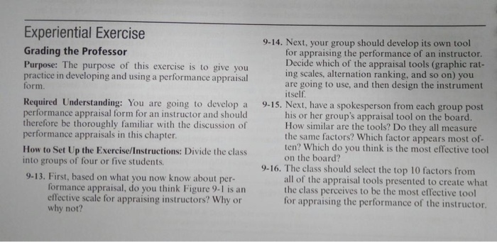 Experiential Exercise 9-14. Next, your group should | Chegg.com
