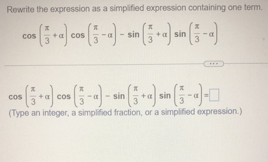 Rewrite the expression as a simplified expression | Chegg.com
