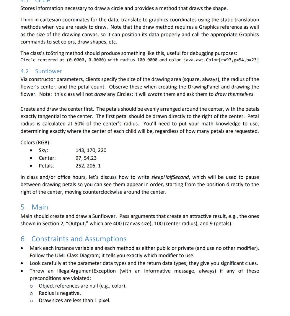 Solved Stores information necessary to draw a circle and | Chegg.com
