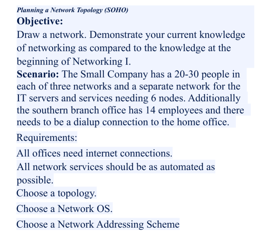 Solved The Network should be labeled with Servers, IP | Chegg.com