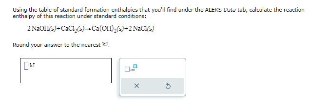 Solved Using the table of standard formation enthalpies that | Chegg.com
