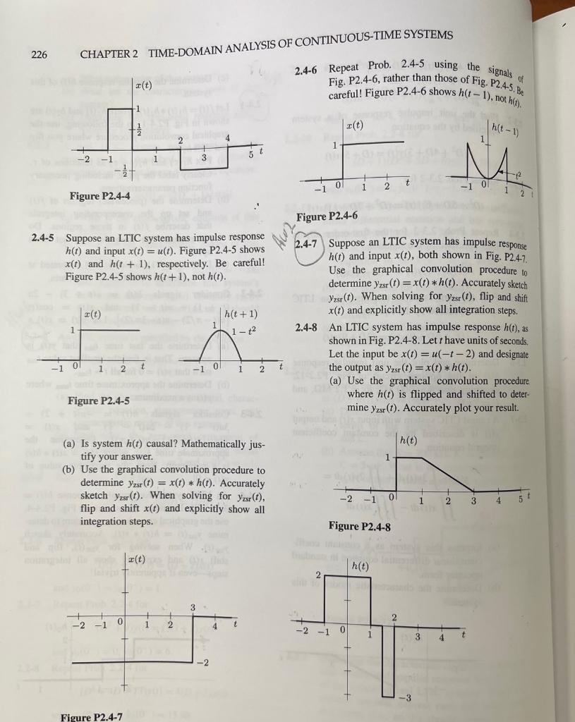 Solved 226 Chapter 2 Time Domain Analysis Of Continuous Time