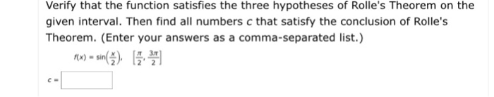 Solved Verify that the function satisfies the three | Chegg.com