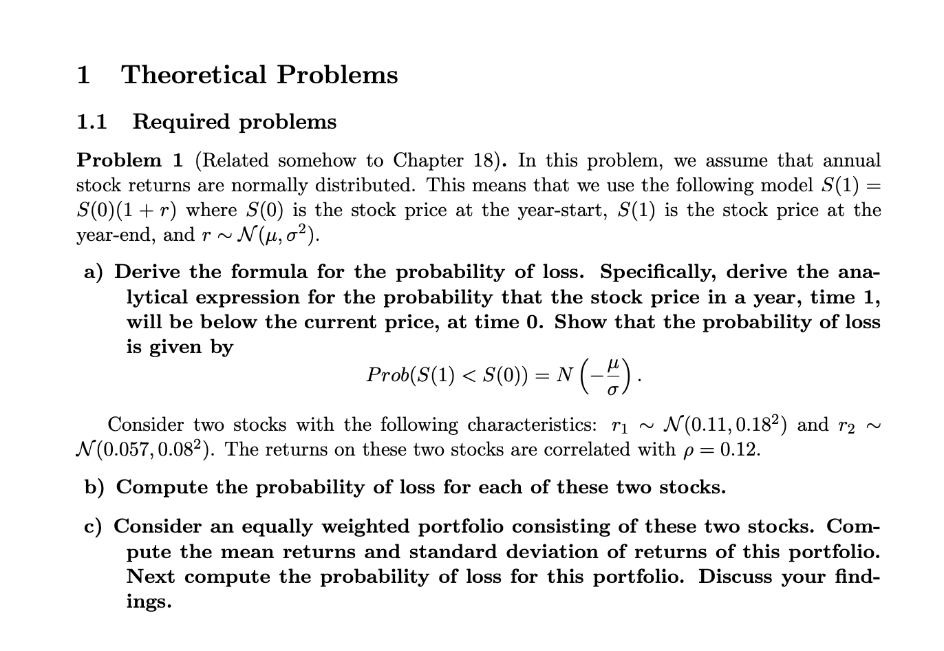 1 Theoretical Problems 1.1 Required problems Problem | Chegg.com