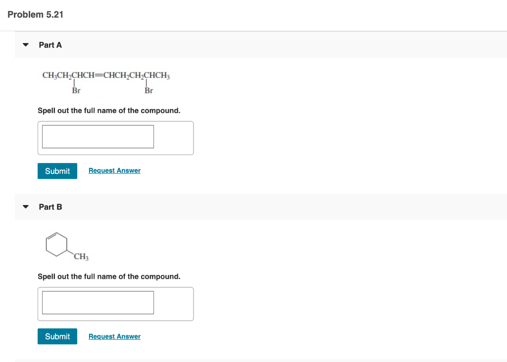 Solved What is each compound's systematic name? Spell out | Chegg.com