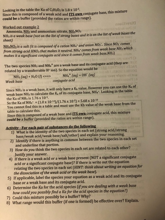 Solved Looking in the table the Ka of C2H 02 is 1.8x 10s. | Chegg.com