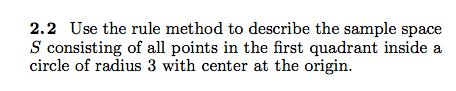 Solved 2.2 Use the rule method to describe the sample space | Chegg.com