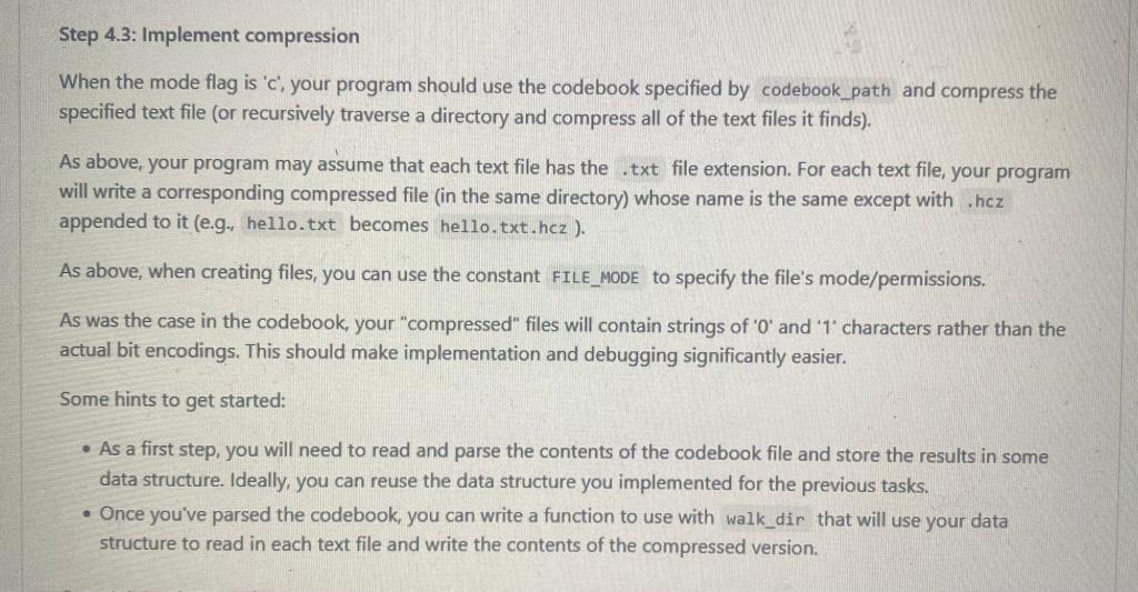 Solved I have to write a file compressor /* * | Chegg.com