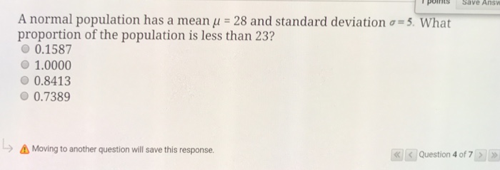 Solved A normal population has a mean mu = 28 and standard | Chegg.com