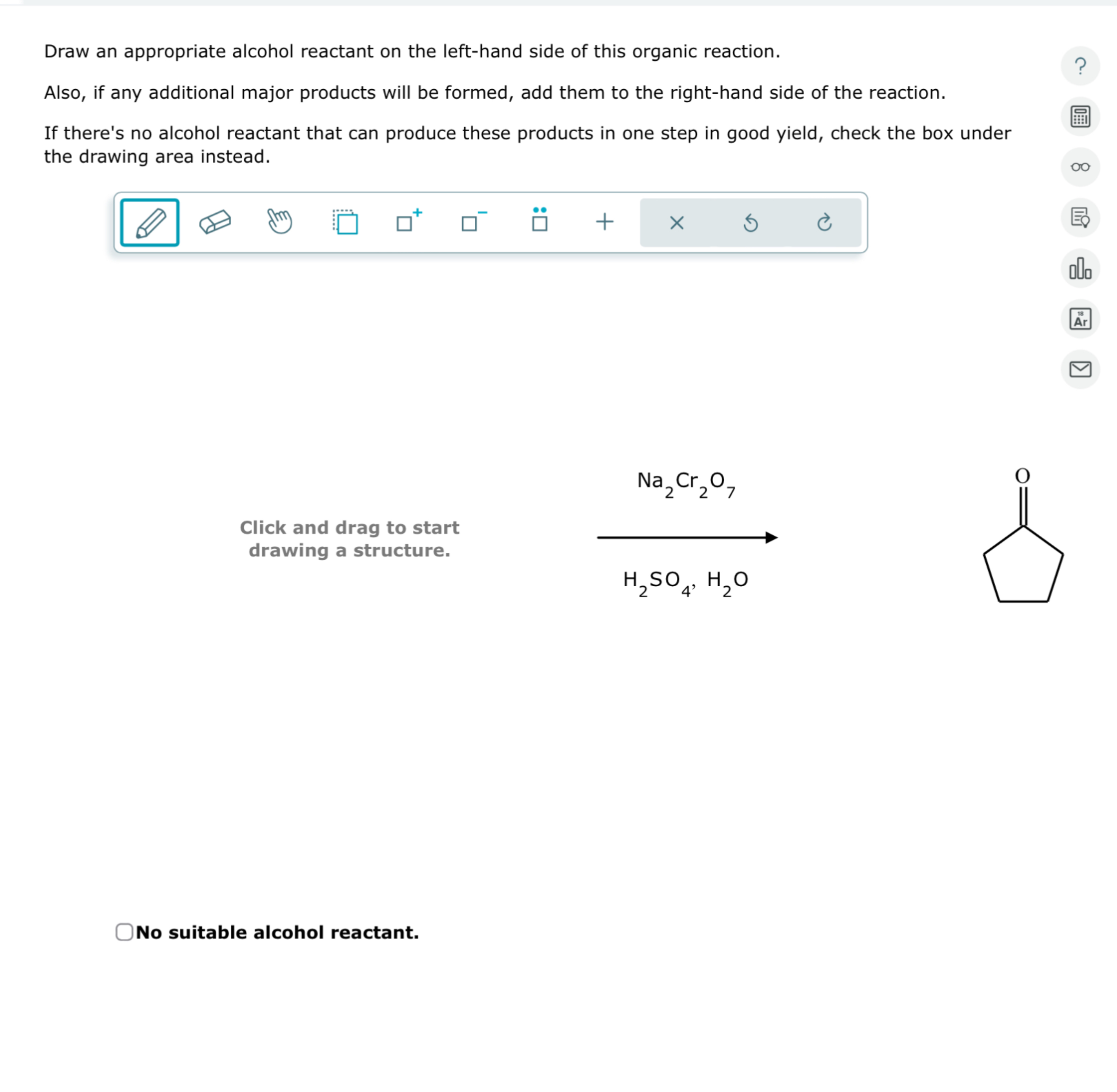 Solved Draw an appropriate alcohol reactant on the left-hand | Chegg.com