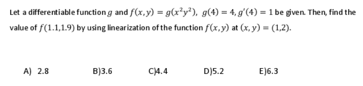 Solved Let a differentiable function g and | Chegg.com