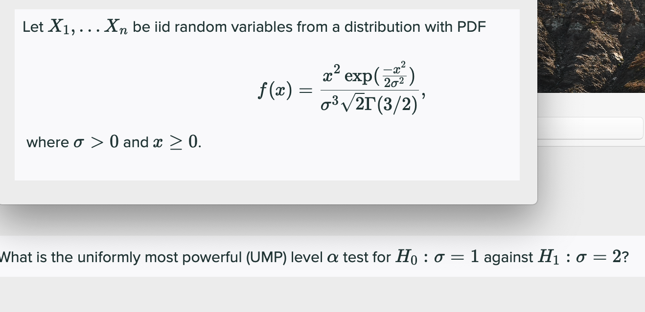 Solved Let X1, . . . Xn be iid random variables from a | Chegg.com