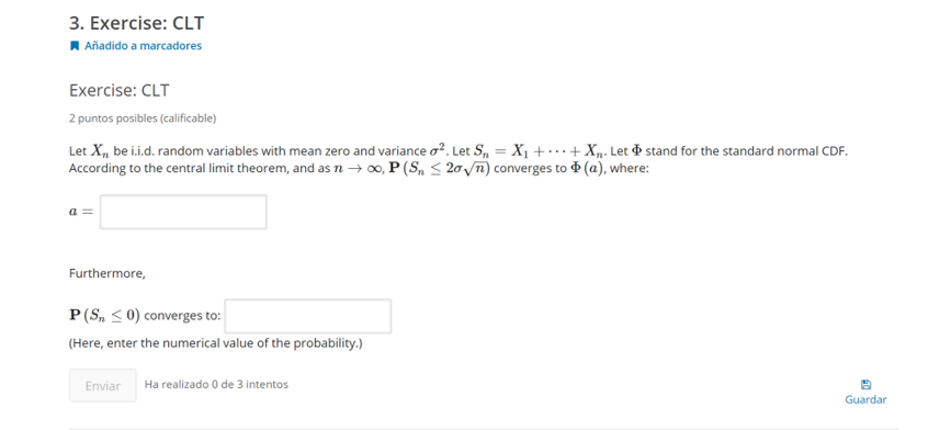 Solved 3. Exercise: CLT Añadido a marcadores Exercise: CLT 2 | Chegg.com