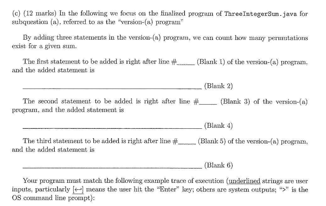 Solved Question B.1(a) (10 marks) Please fill in the missing | Chegg.com
