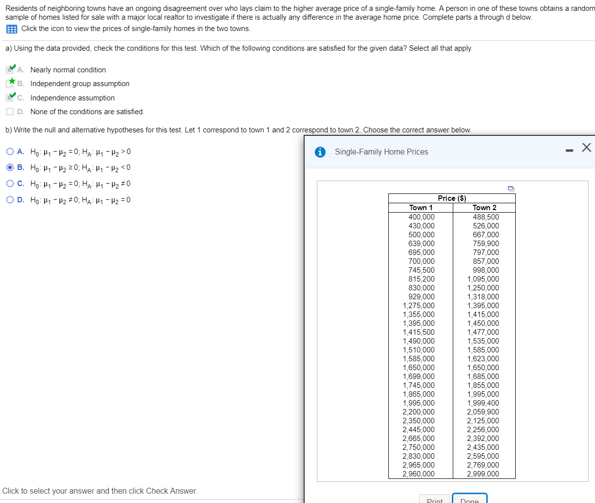 Solved Residents of neighboring towns have an ongoing | Chegg.com