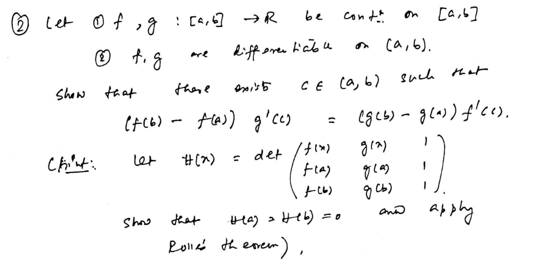 Solved (2) ﻿Let 0f,g:[a,b]→R ﻿be cont: on a,b(2) f,g ﻿are | Chegg.com