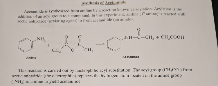 Acetanilide Functional Groups