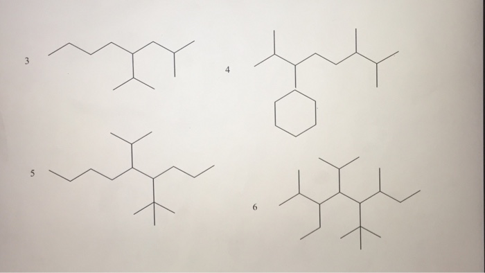 Solved Alkane Nomenclature 1 For each line structure below, | Chegg.com