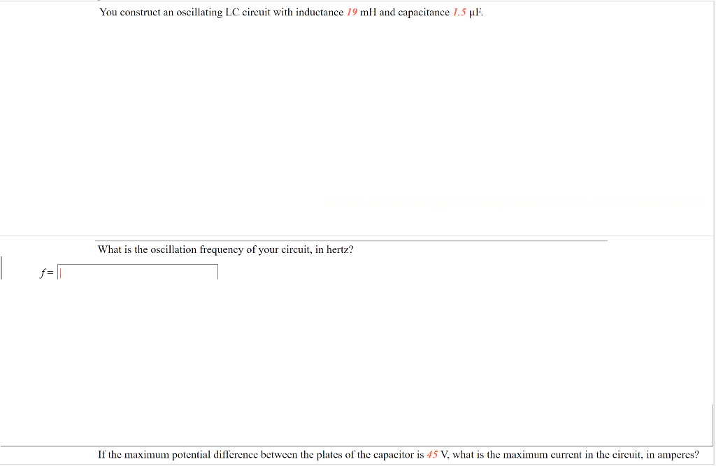 Solved You construct an oscillating LC circuit with | Chegg.com