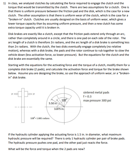 1) In class, we analyzed clutches by calculating the | Chegg.com
