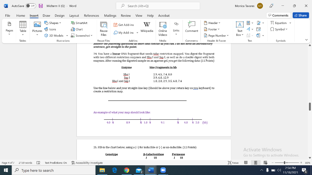 Solved 24. You have a linear DNA fragment that needs tobe | Chegg.com
