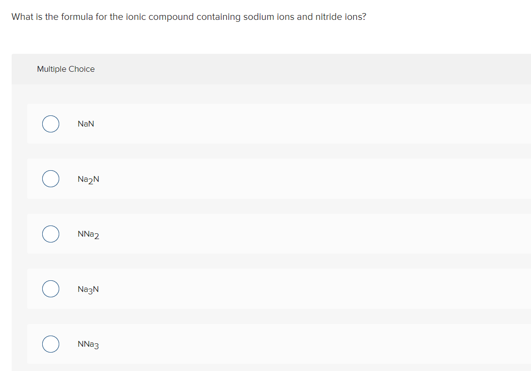 Solved What is the formula for the ionic compound containing | Chegg.com