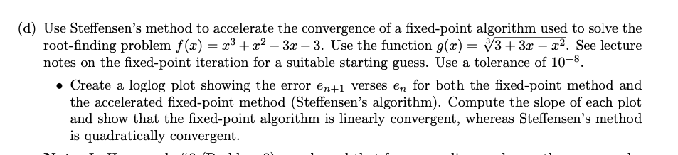 2. (Steffensen's Method) From Problem 1, you might | Chegg.com