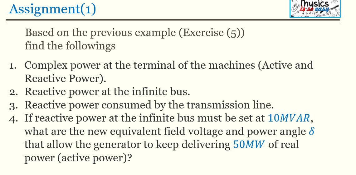 Solved A synchronous generator is connected to an infinite | Chegg.com